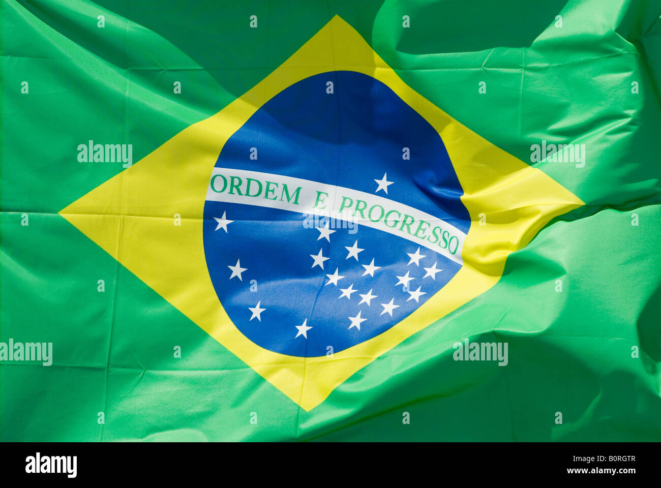 national flag of Brazil waving in the wind Stock Photo - Alamy