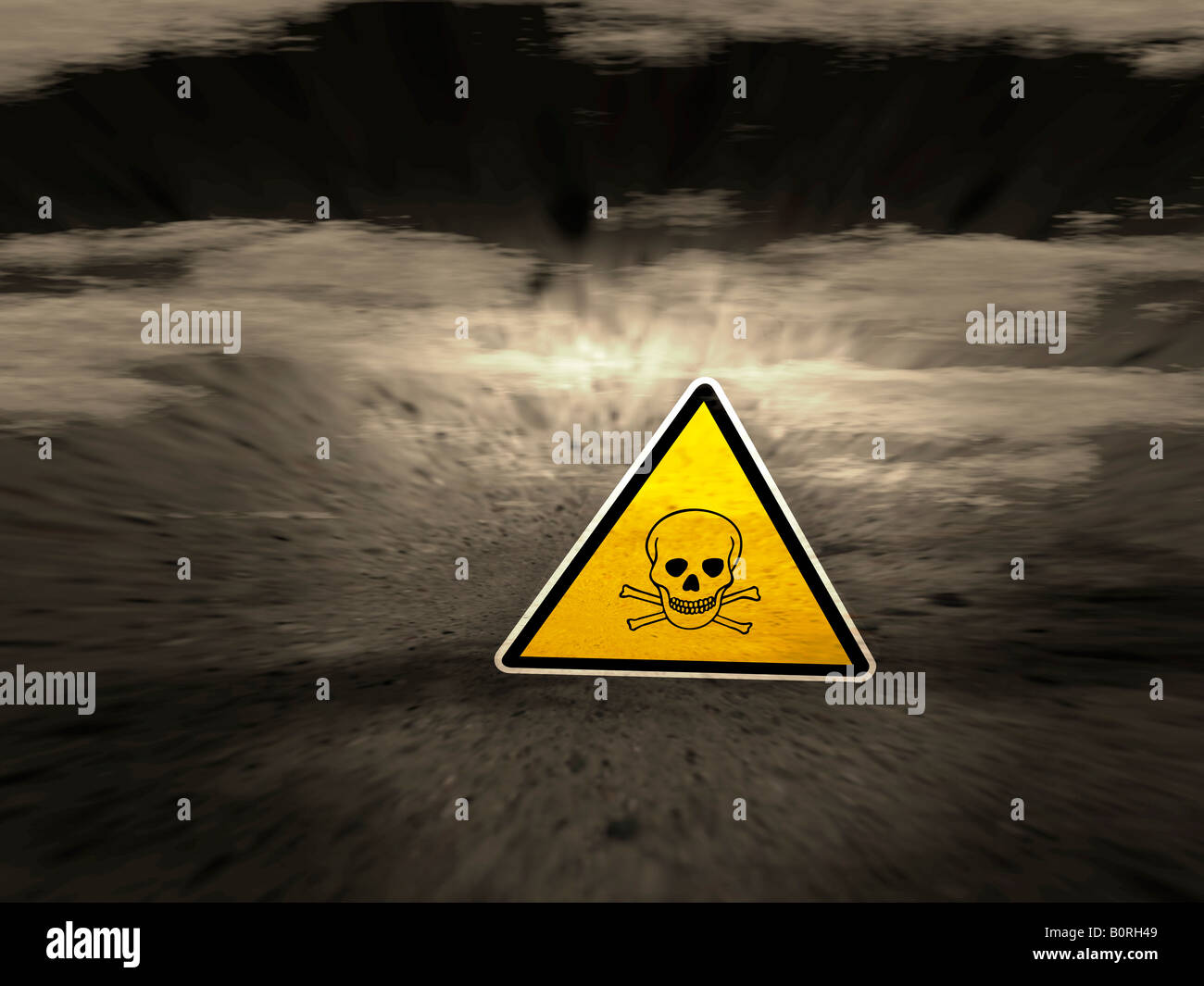 Danger sign: toxic substances Stock Photo - Alamy