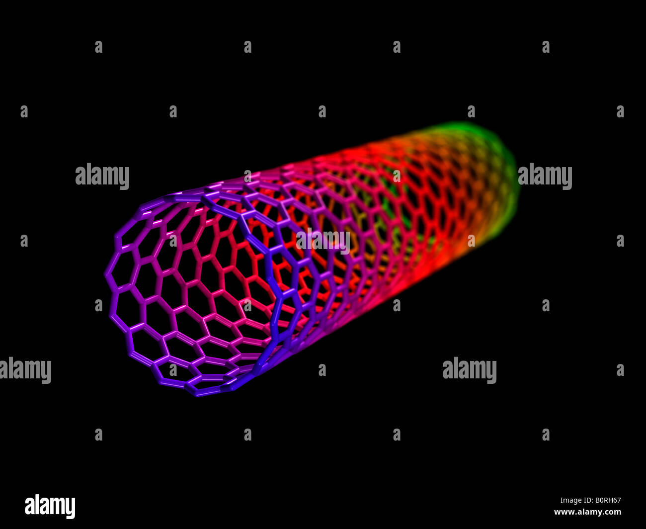 Model of carbon nanotube Stock Photo - Alamy