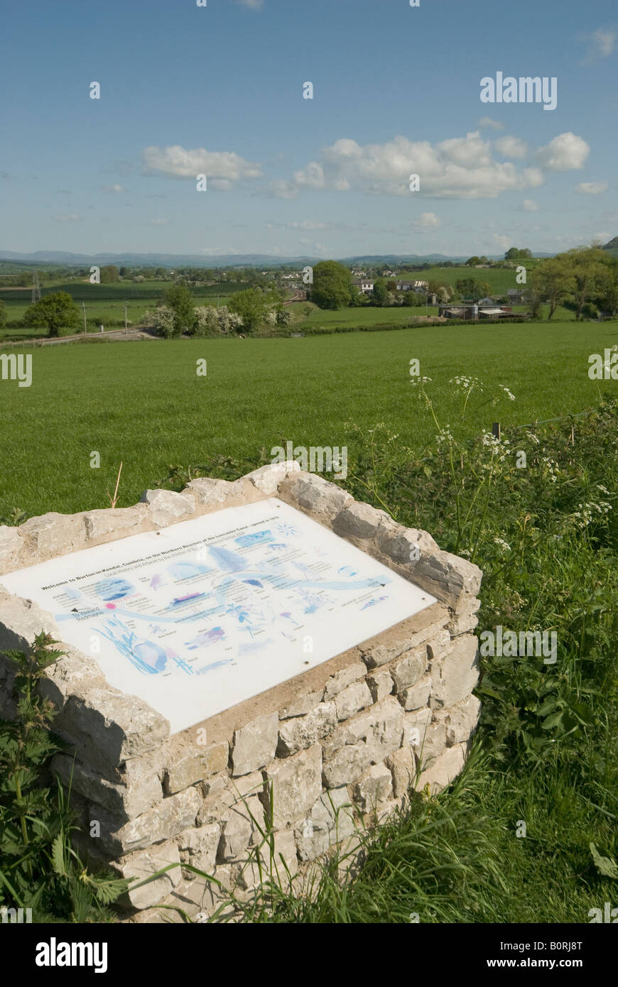 on site map of the northern reaches of the lancaster canal Stock Photo ...