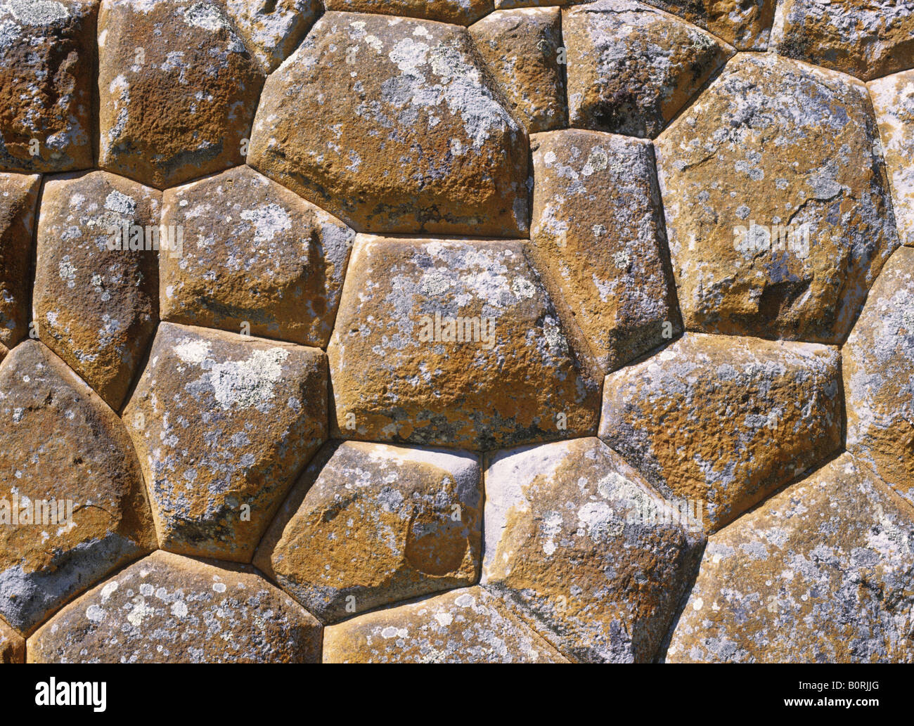 stone masonry wall inca archaeological site of limatambo or limatampu ...