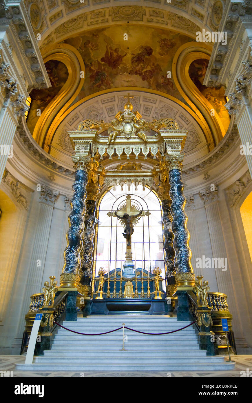 Alter inside Dome Church housing Napoleon s Tomb in Paris France Stock ...