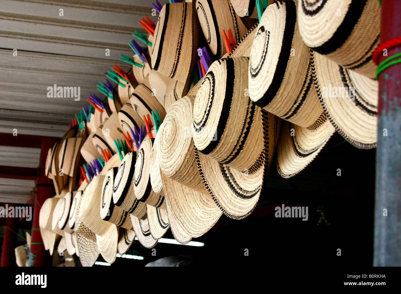Traditional rural farmer hat or Montuno Hat from Panama Stock Photo - Alamy