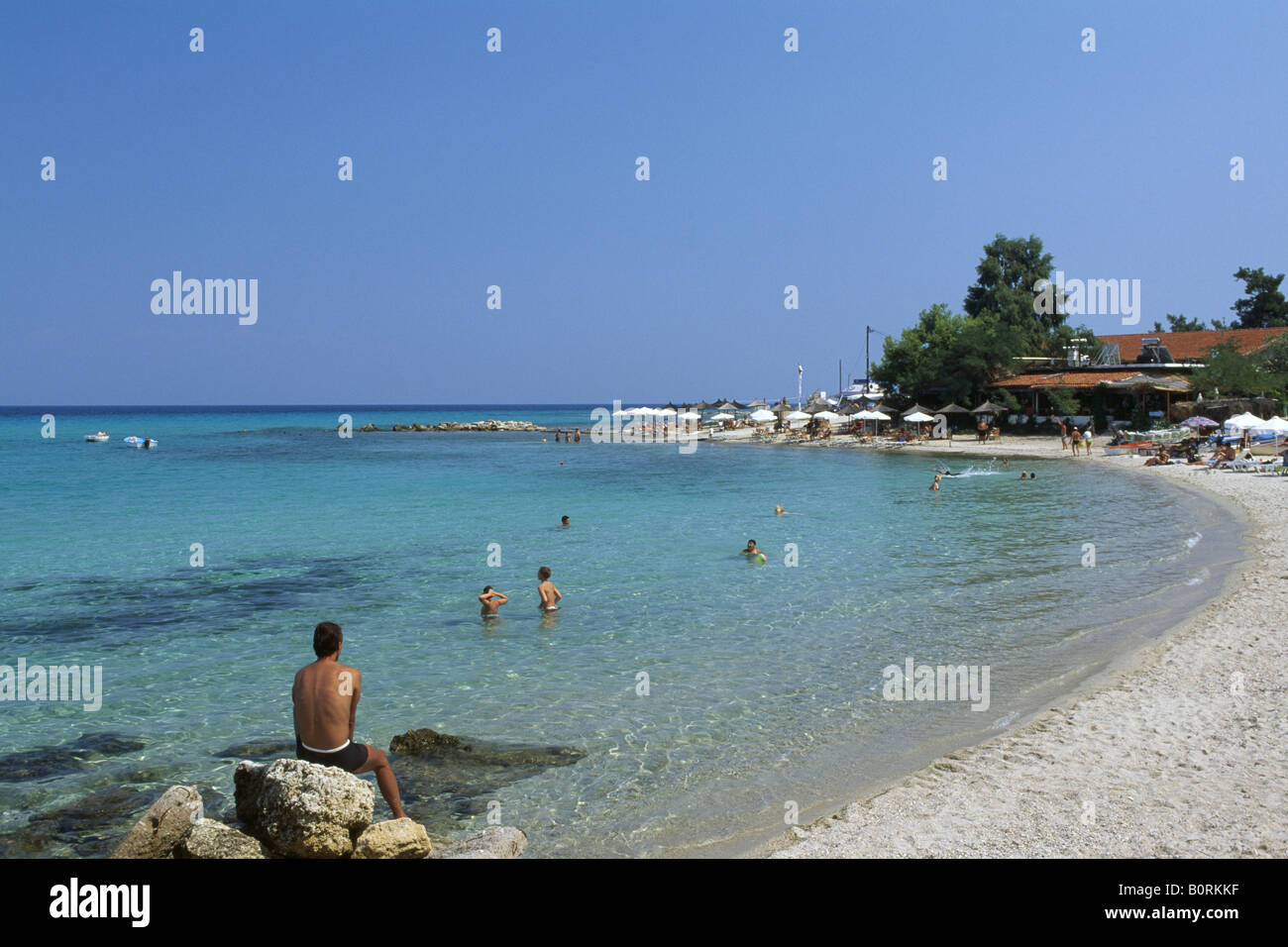 Beach of Afytos, Kassandra, Chalkidiki, Greece Stock Photo - Alamy