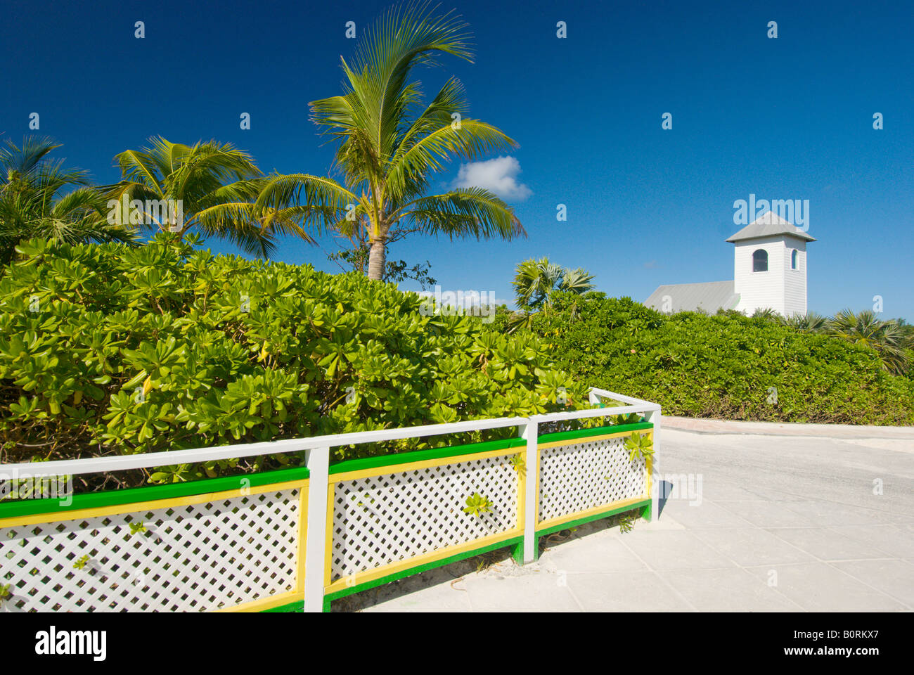 A small Bahamian church on Half Moon Cay Bahamas Stock Photo - Alamy