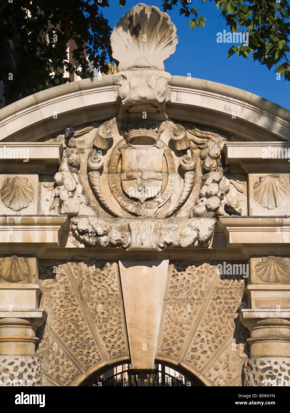 York Watergate detail Victoria Embankment City of Westminster London ...