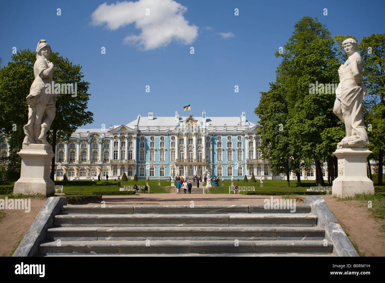 Catherine Palace, Catherine Park, Tsarskoe Selo, Pushkin, Russia Stock ...