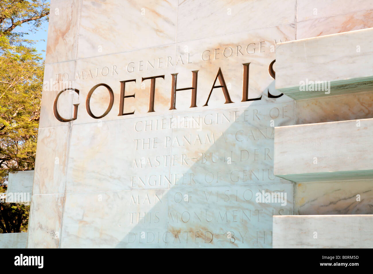 Goethals monument at the Panama Canal Administration Building Stock ...