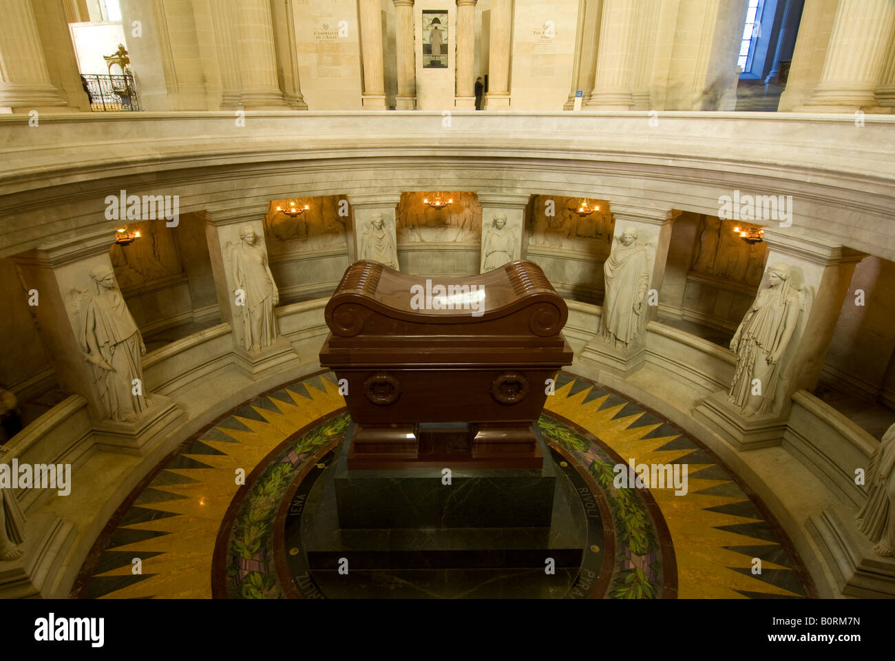 Napoleons Tomb lies in a circular crypt flanked by twelve colossal ...