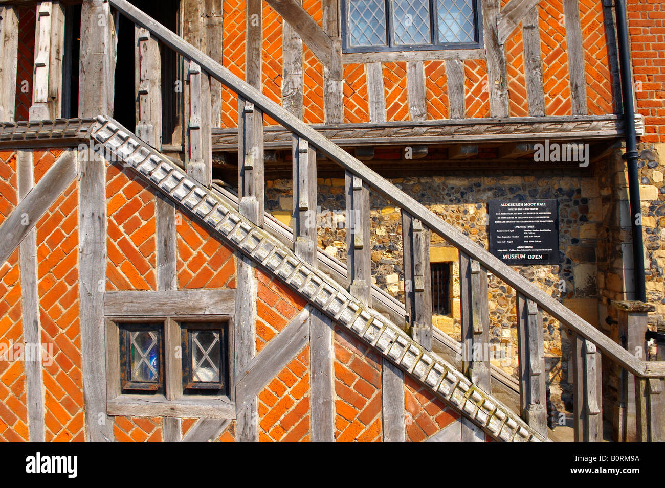 Elizabethan Moot house town hall - Aldeburgh Suffolk England Stock ...