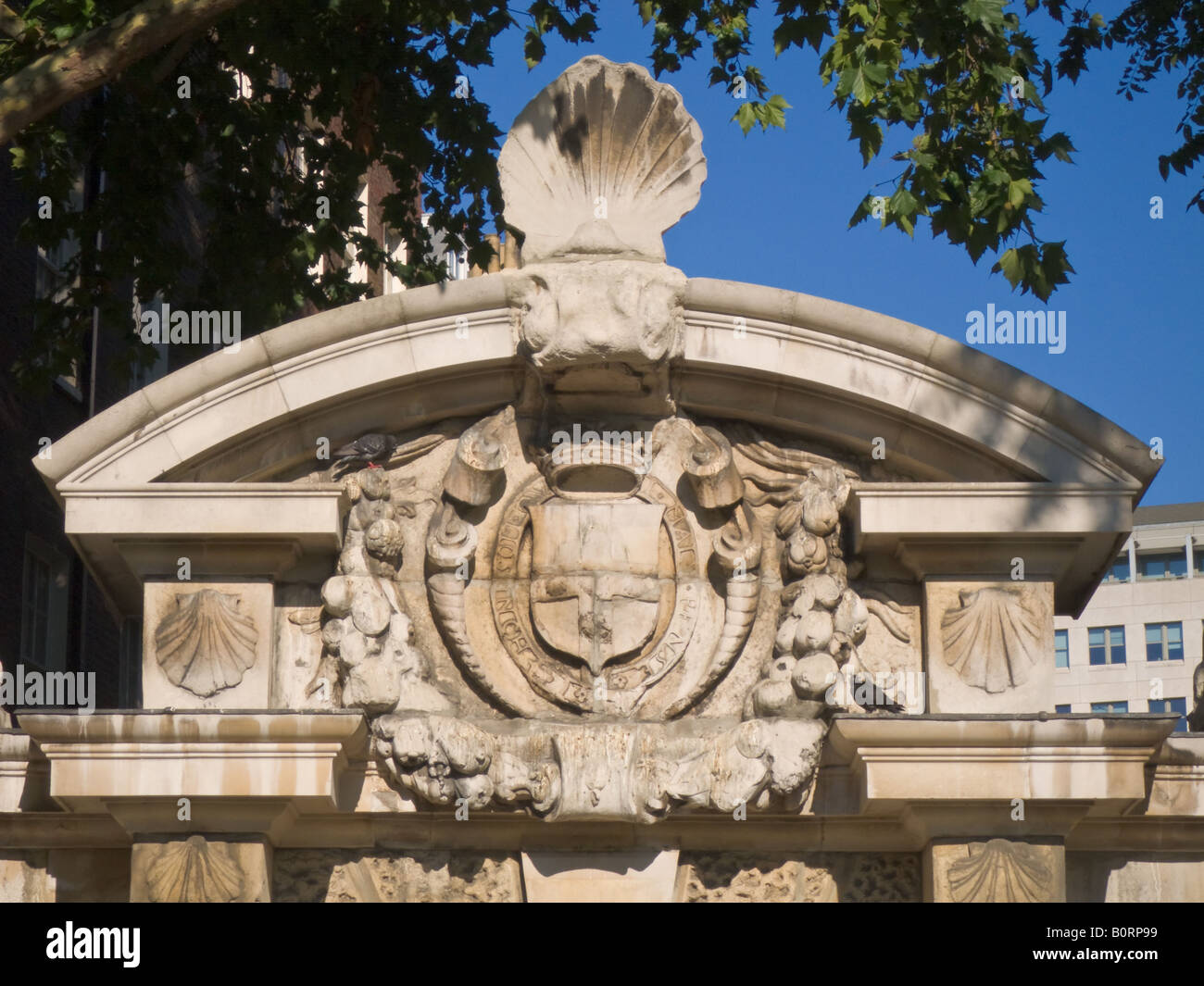York Watergate detail Victoria Embankment City of Westminster London ...
