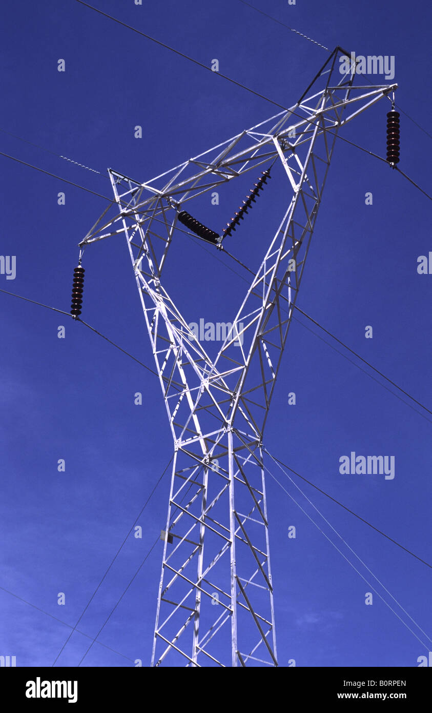 Power line pylon. Bolivia Stock Photo - Alamy