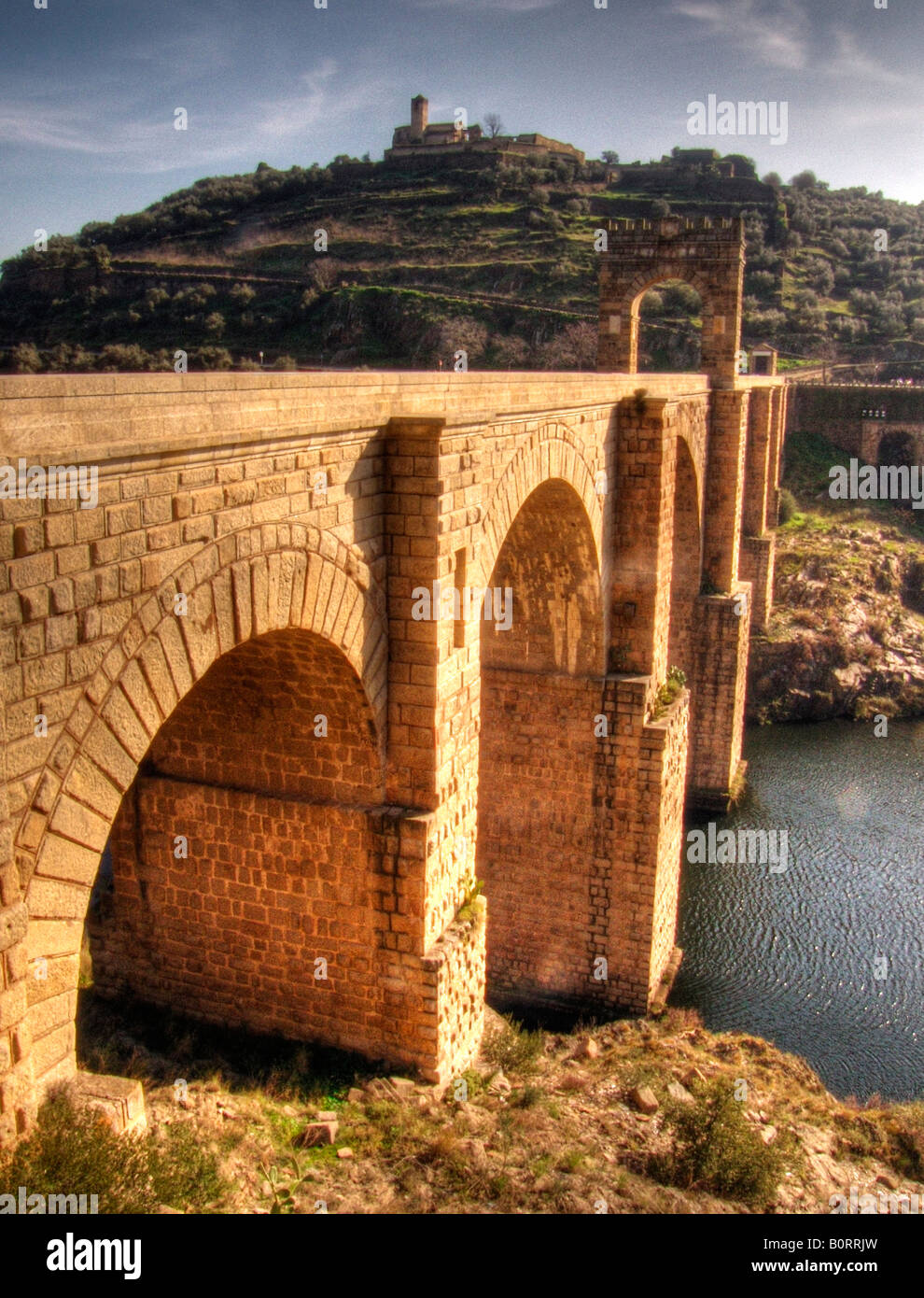 Alcantara bridge over Tagus river Stock Photo - Alamy