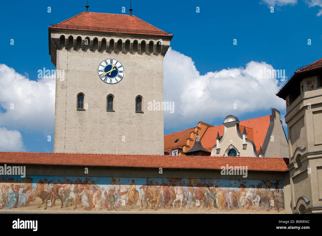 The Isartor at the Isartorplatz one of four main gates of the medieval ...