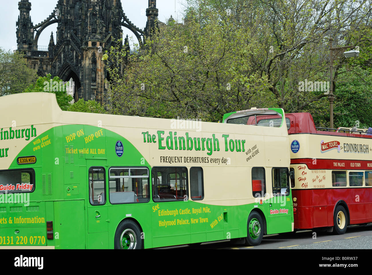 Tourist Buses, Edinburgh Stock Photo - Alamy