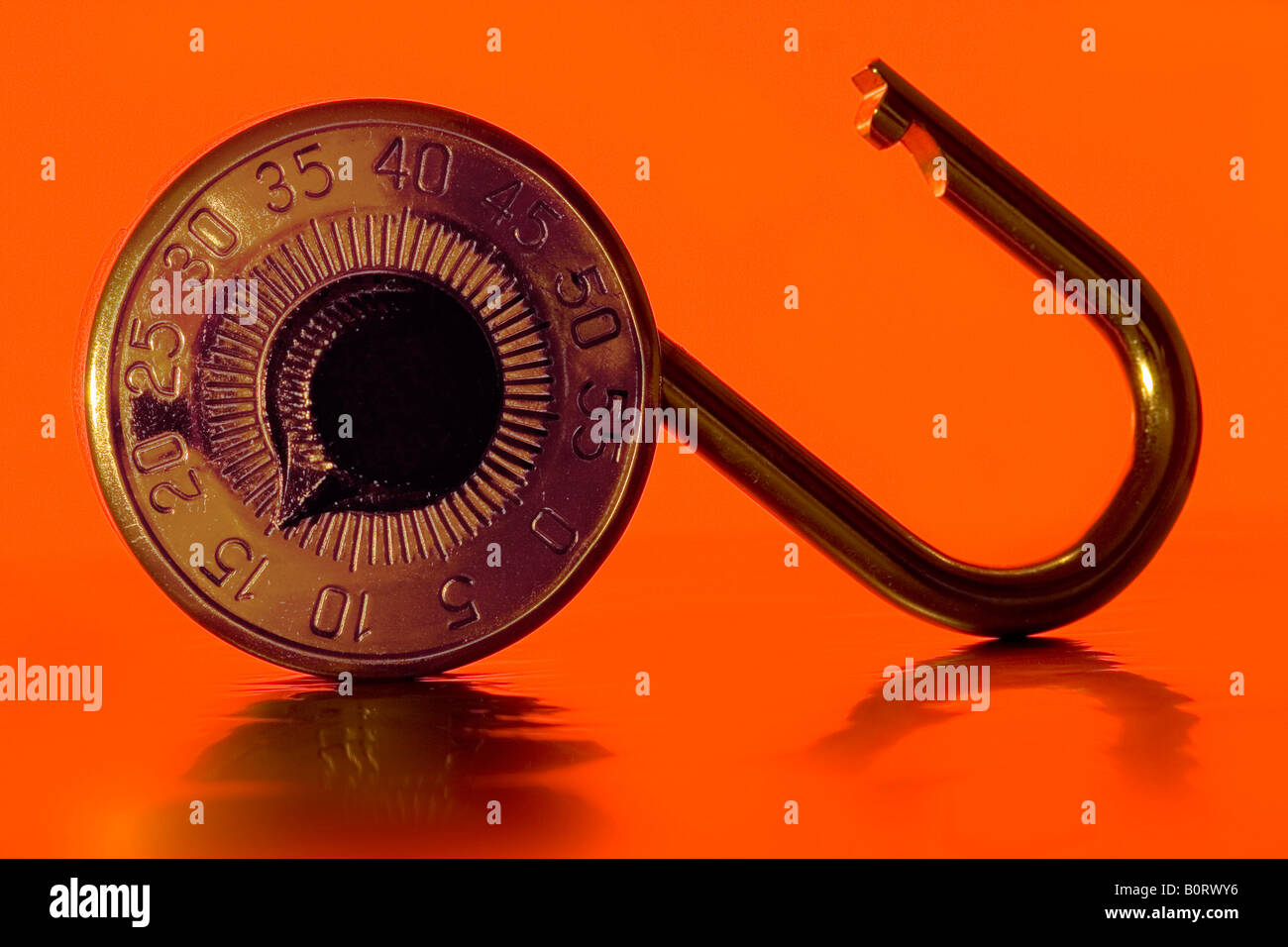 Photo of the combination pad lock Stock Photo - Alamy