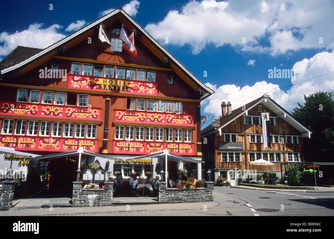 Houses in Appenzell, canton of Appenzell Innerrhoden, Switzerland Stock ...