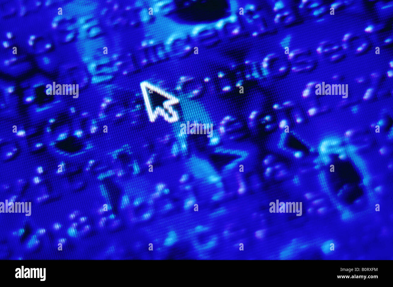 arrow on computer screen Stock Photo - Alamy