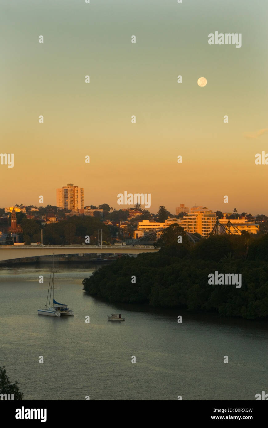 Brisbane River at dawn Stock Photo - Alamy