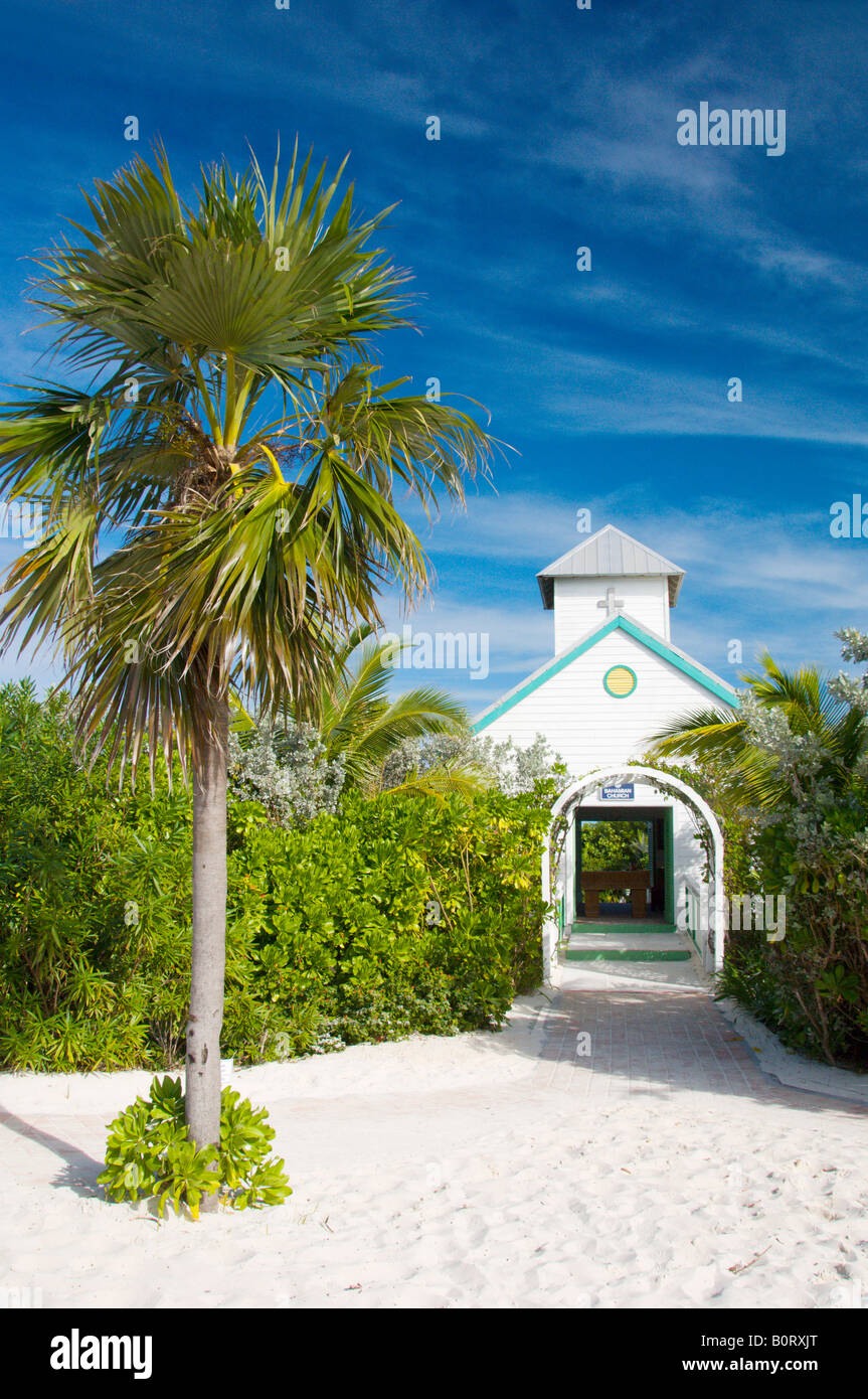 A small Bahamain church on Half Moon Cay Bahamas Stock Photo - Alamy