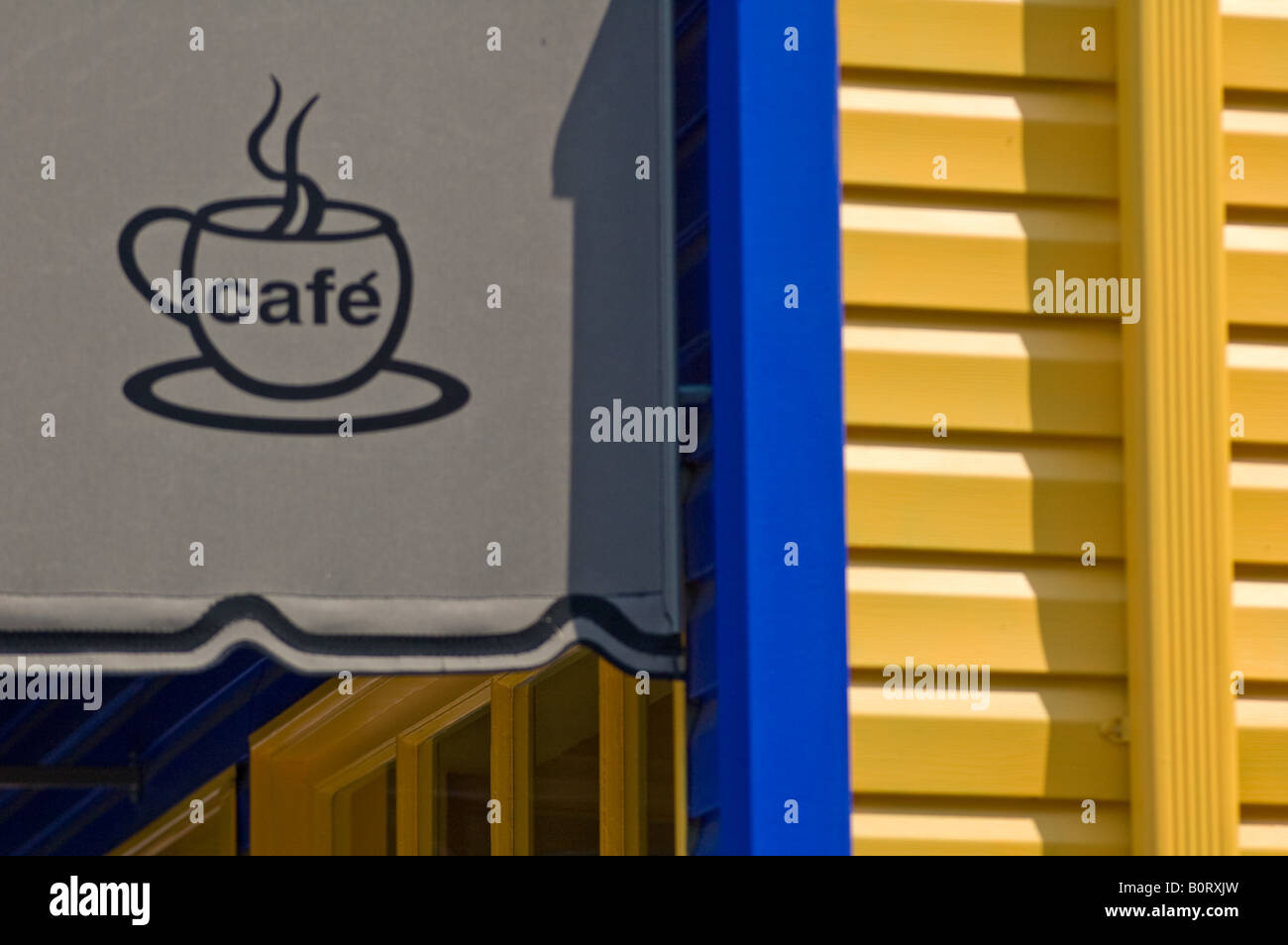 cafe coffe house canopy restaurant sign Stock Photo - Alamy