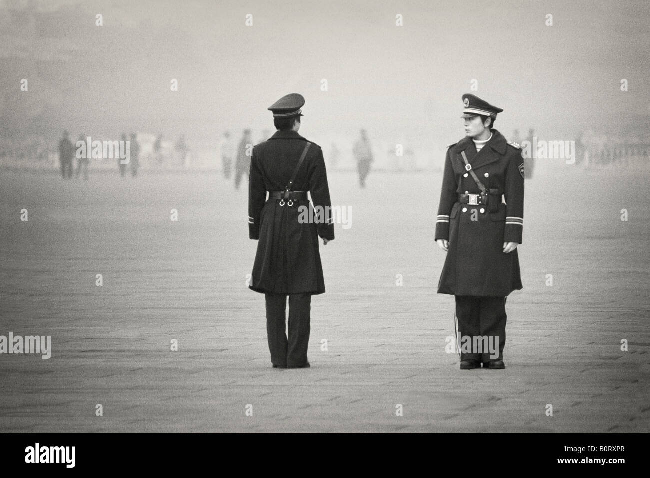 Beijing, People's Republic of China. Soldiers stand guard in Tiananmen ...