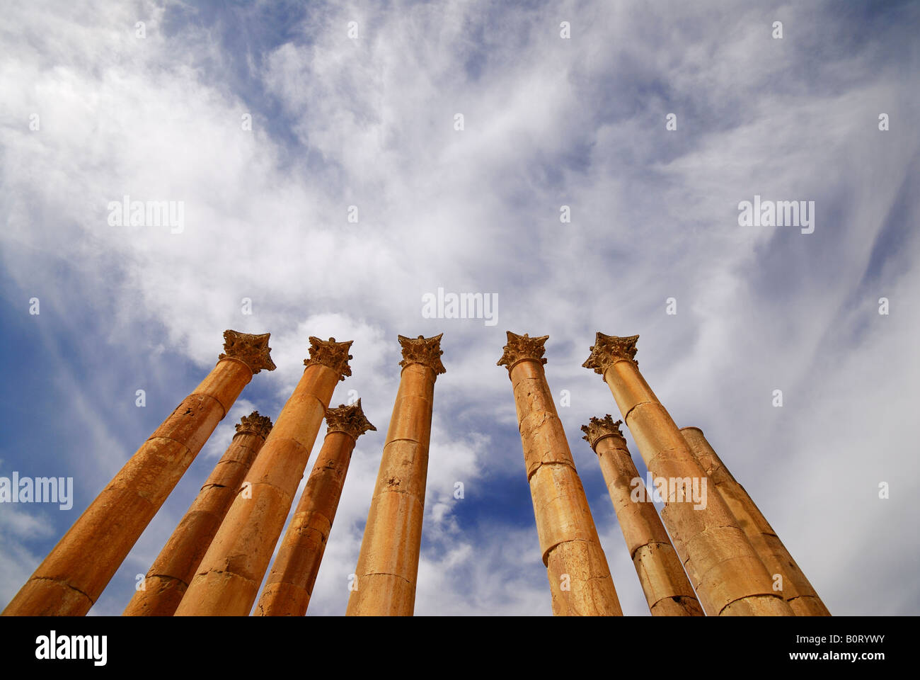 temple of Artemis with CORINTHIAN columns Ruins of Jerash Roman ...