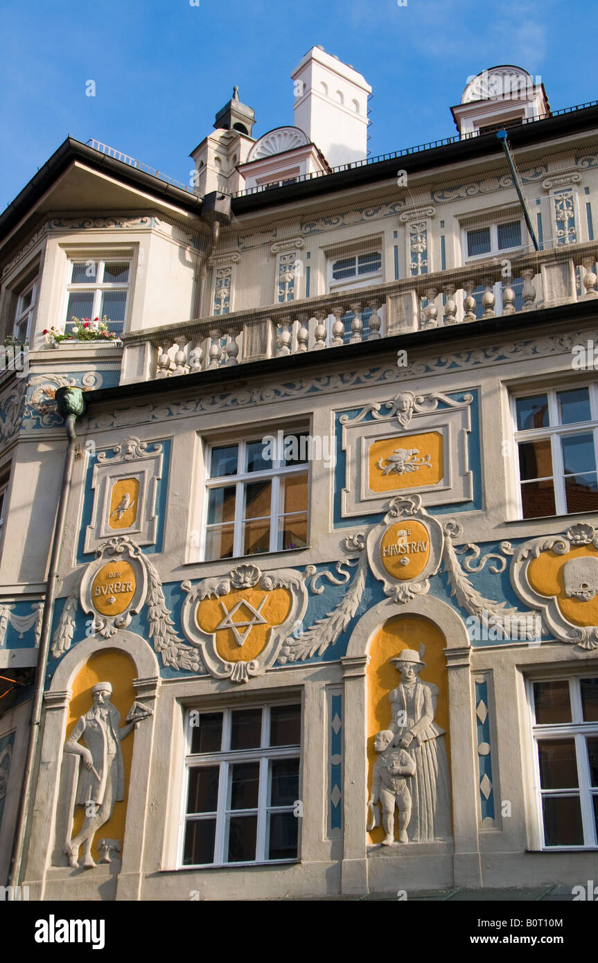 Decorated building in central Munich Germany Stock Photo - Alamy