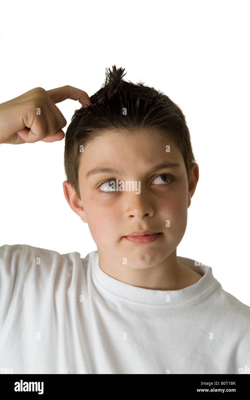 head scratching thinking idea thought about confused confusion brain ...