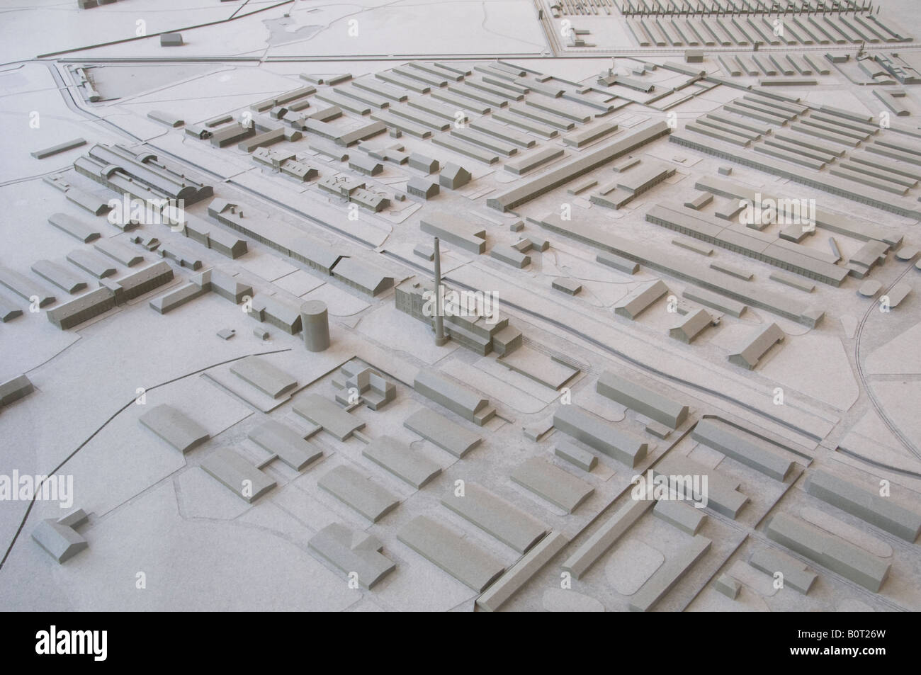 Scale model of barracks of Nazi German Konzentrationslager (KZ ...