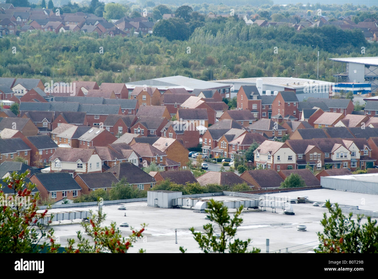 urban housing house homes building new packed together estate ...