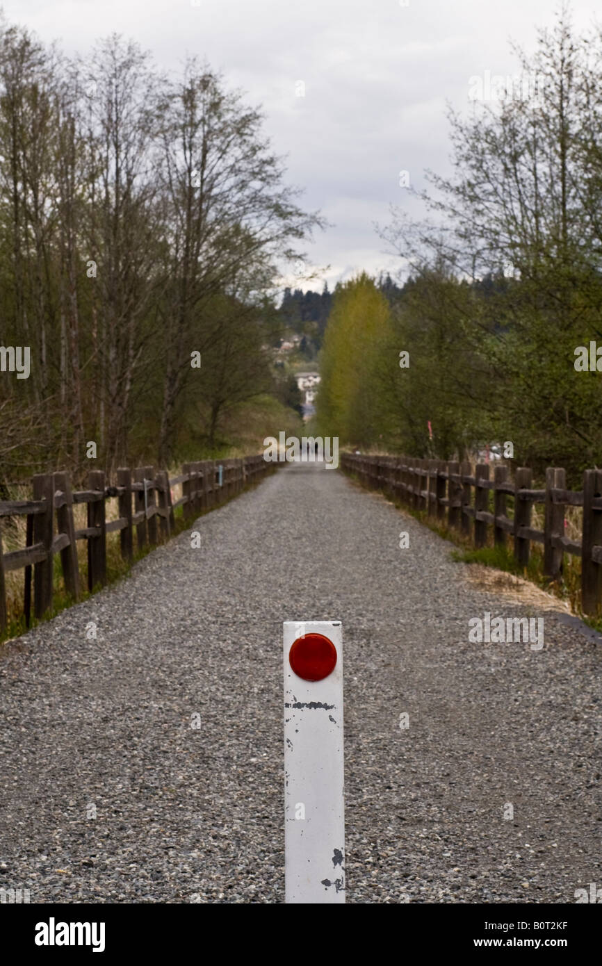 A walking and cycling path created as part of a "rails to trails ...