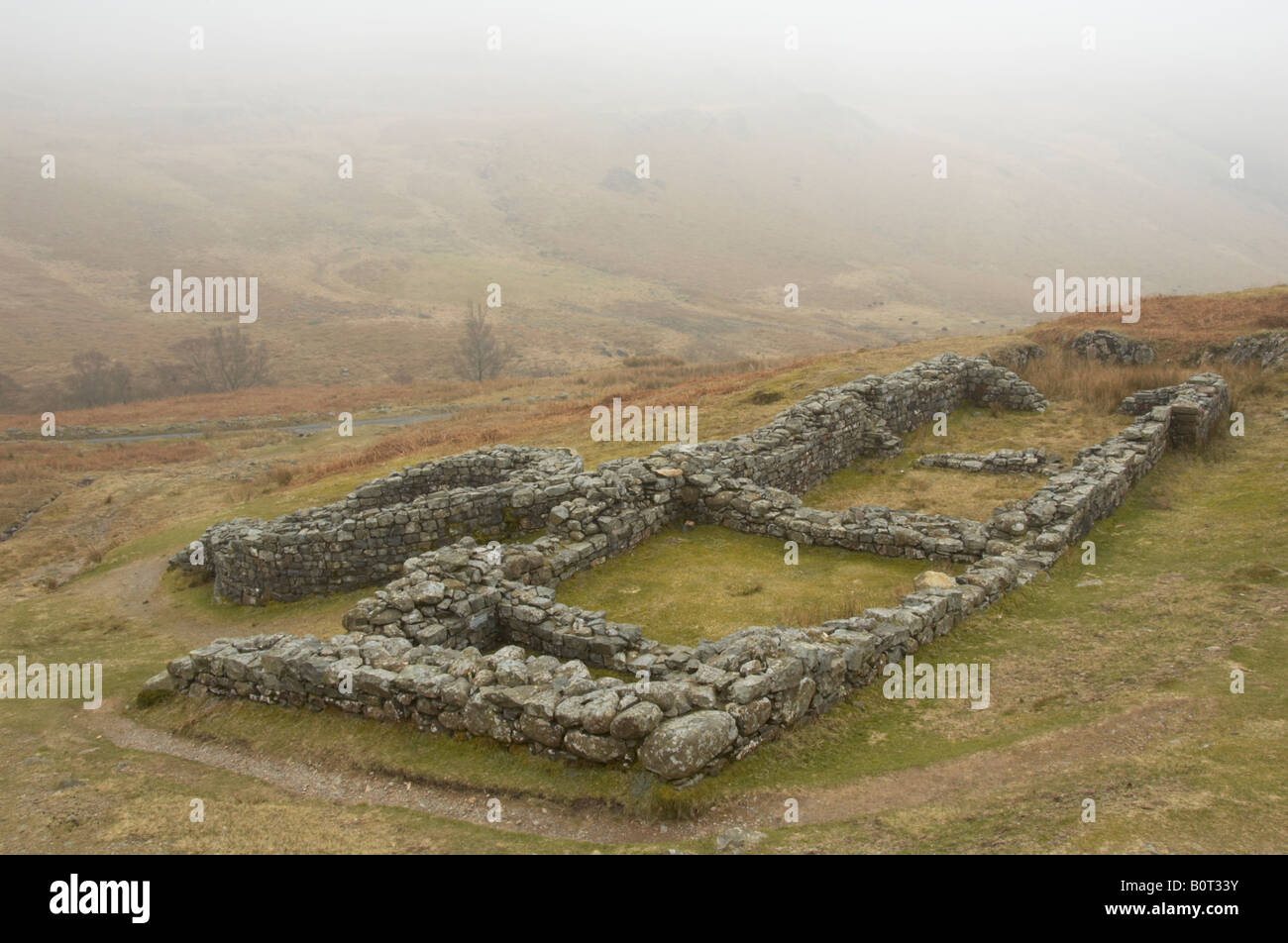 Hard Knott Roman Fort Stock Photo - Alamy