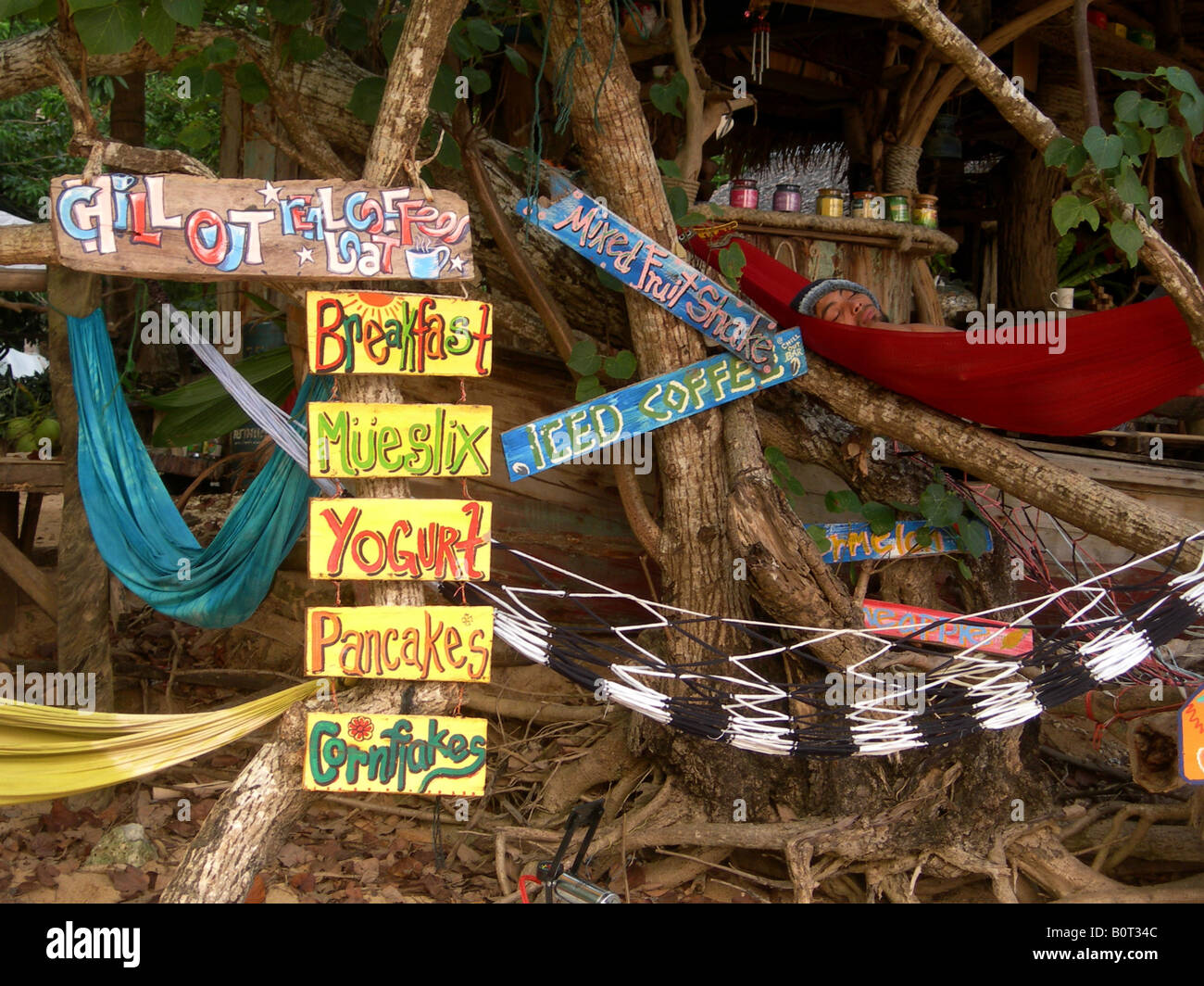 chillout relax hammock siesta sleep beach scene asia Stock Photo - Alamy