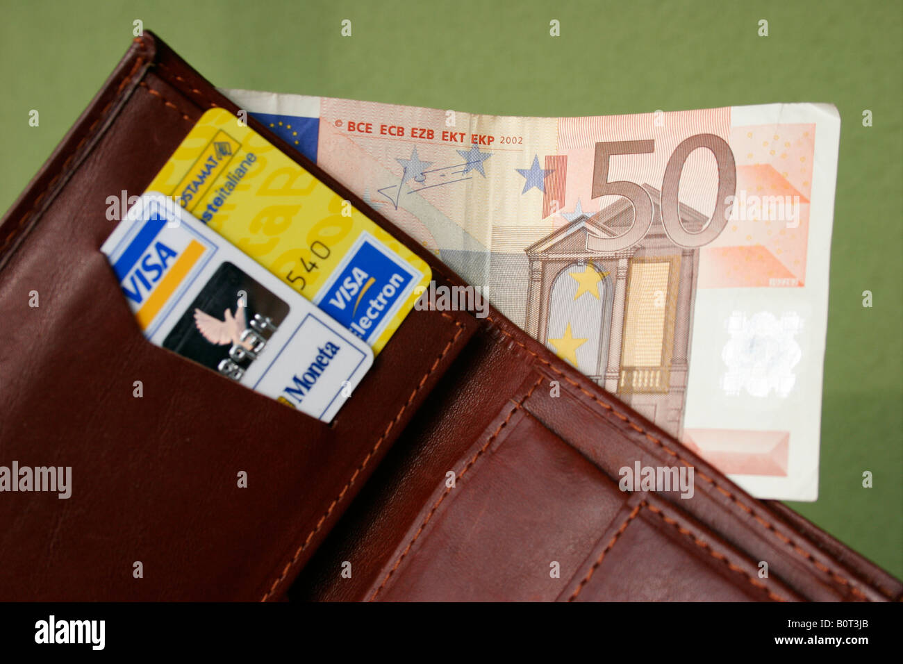 Euro banknotes and credit cards in a wallet Stock Photo - Alamy
