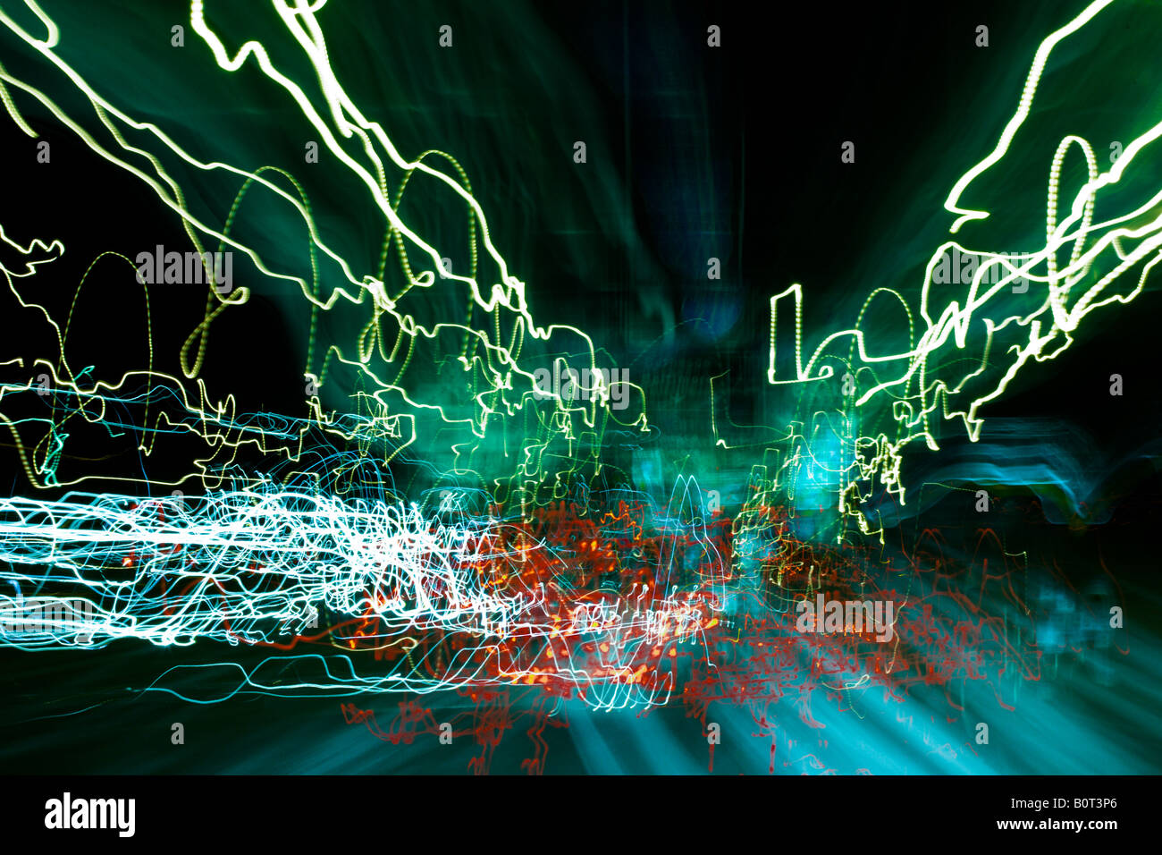 Abstract photo art of highway lights and car headlights on I-270 in ...
