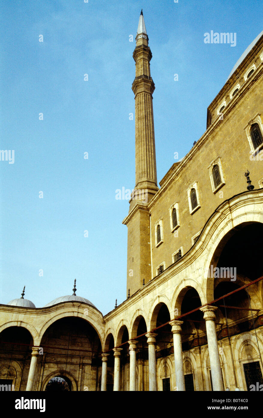 Cairo Egypt Mohammad Ali Arcade Mosque Minaret Stock Photo - Alamy