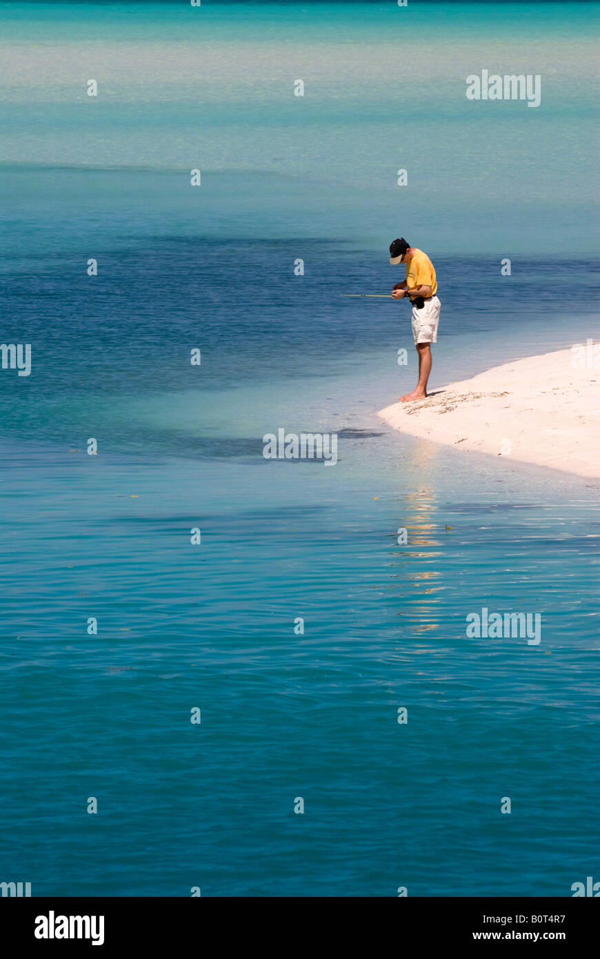 Man fishing, Spanish Wells, Eleuthera, Bahamas Stock Photo - Alamy