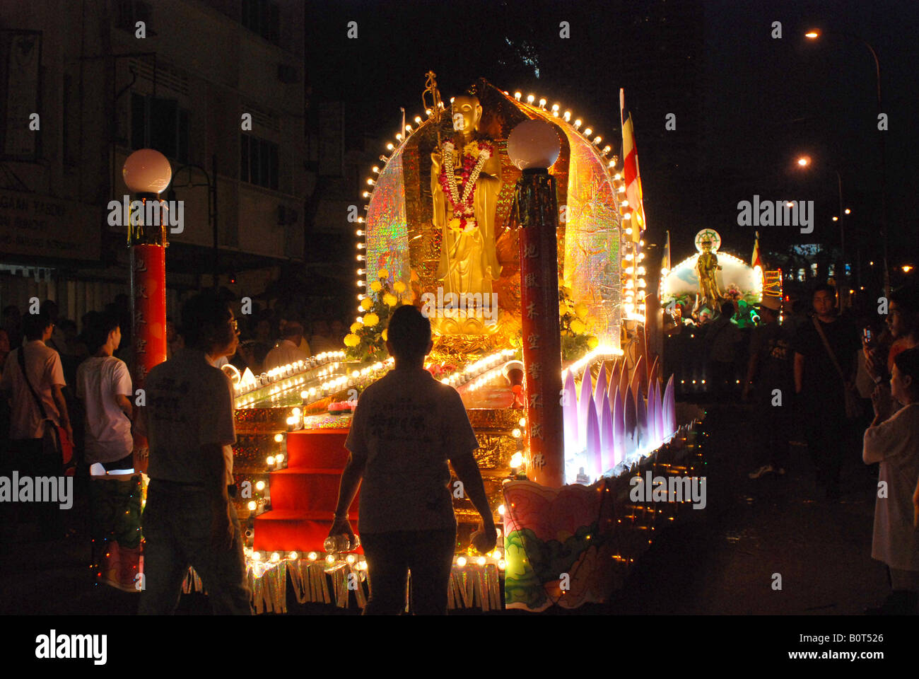 Wesak religious float procession Stock Photo - Alamy