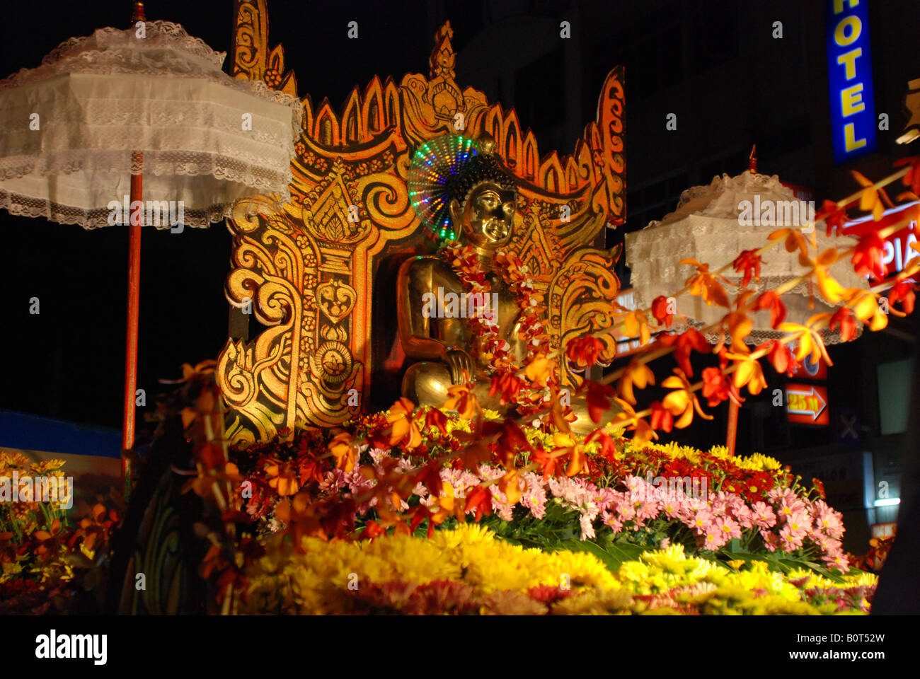 Wesak decorated float procession Stock Photo - Alamy