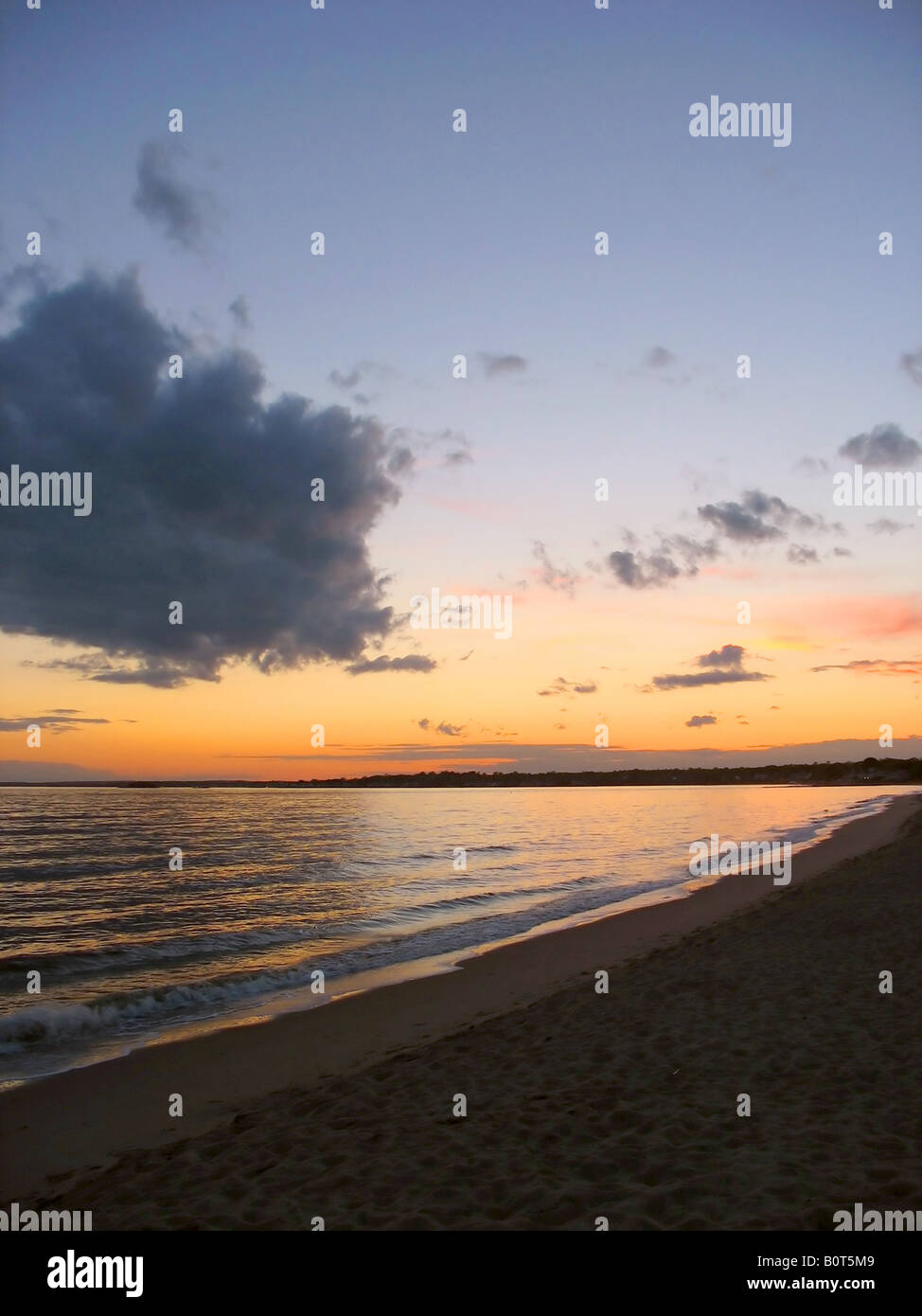 A pretty sunset at a New England beach Connecticut USA Stock Photo - Alamy
