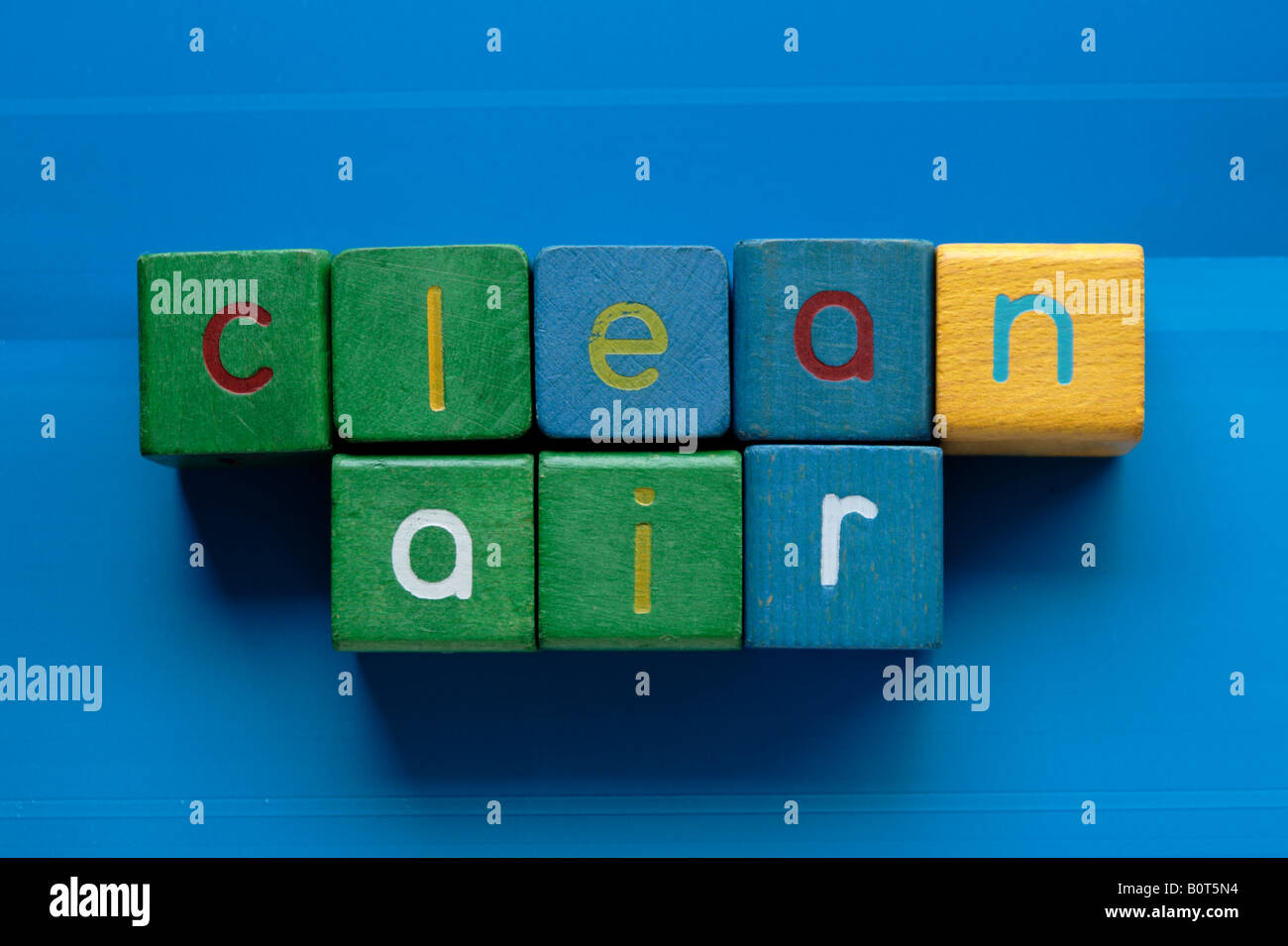 the words 'clean air' on a blue background Stock Photo - Alamy