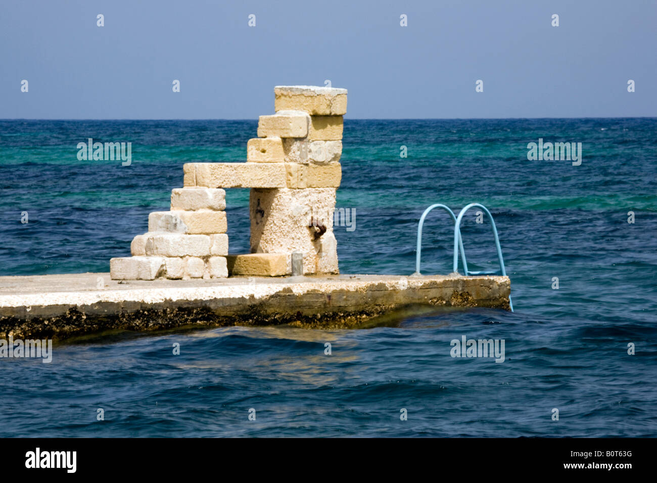 Stone sea Diving platform in Malta Stock Photo - Alamy