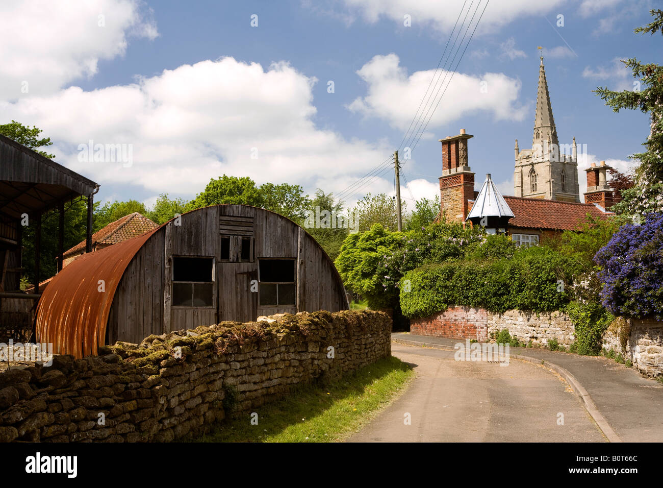 UK England Lincolnshire Harlaxton Rectory Lane old school and Parish ...