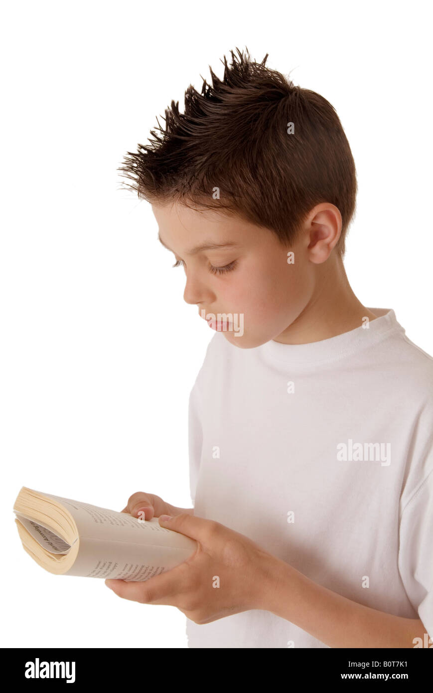 boy child reading book read reader literacy concentrate concentration ...