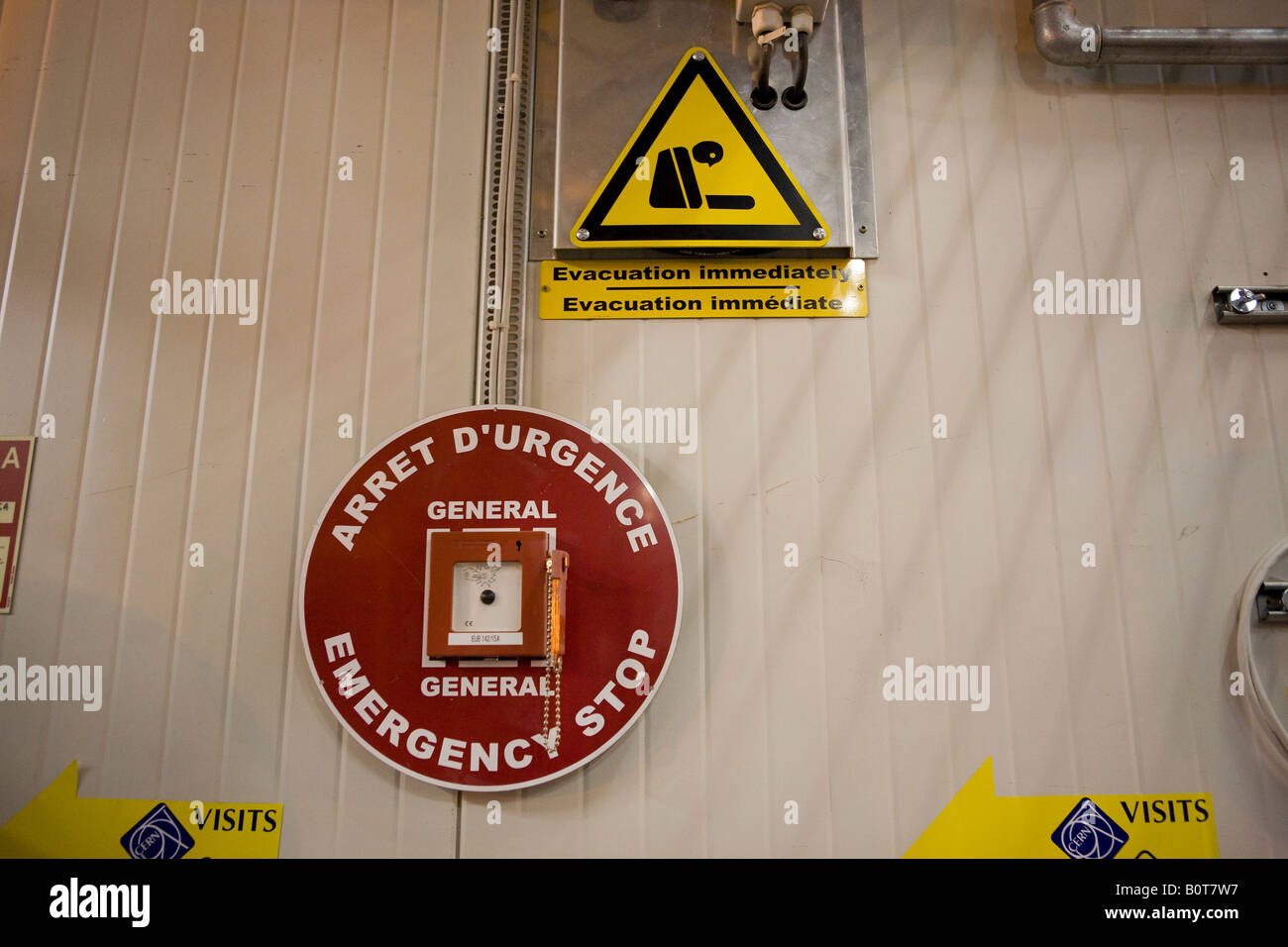 CERN Warning Sign Stock Photo - Alamy