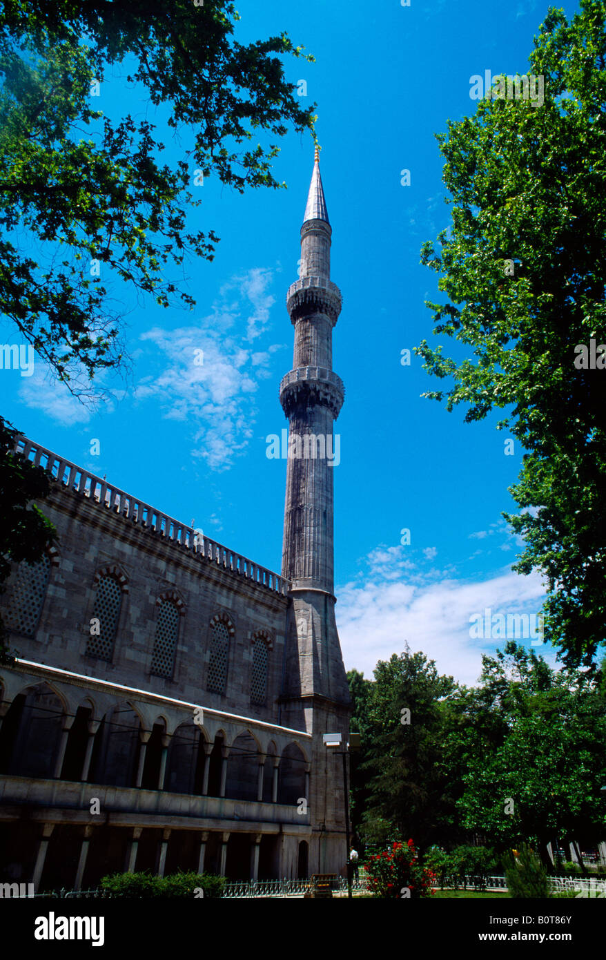 Istanbul Turkey Blue Mosque Minaret Stock Photo - Alamy