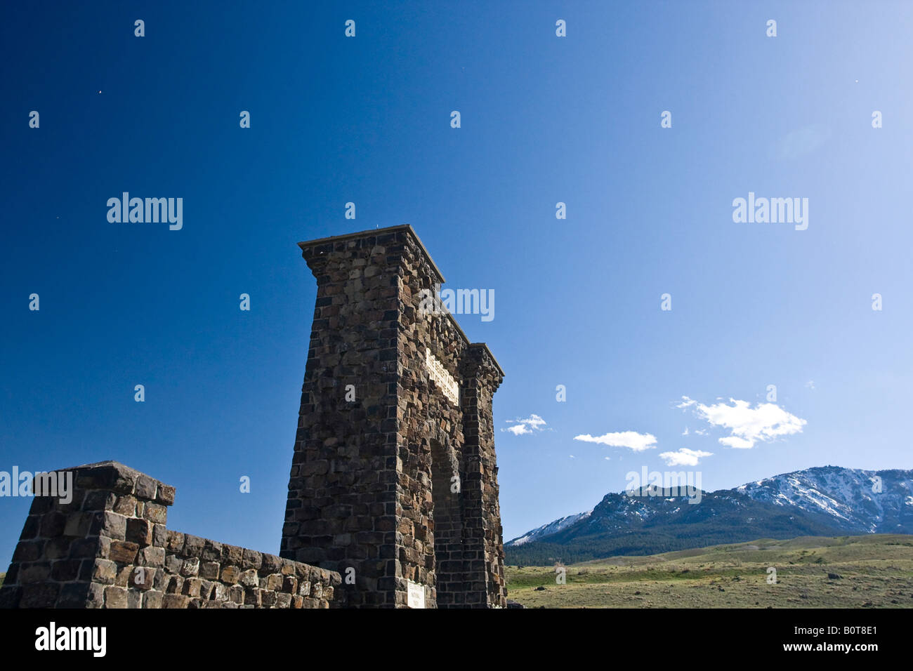 North Gate of Yellowstone National Park Stock Photo - Alamy