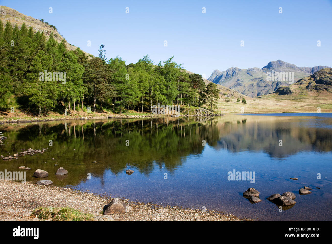 Blea Tarn Early Springtime In May With The 'Langdale Pikes' In The ...