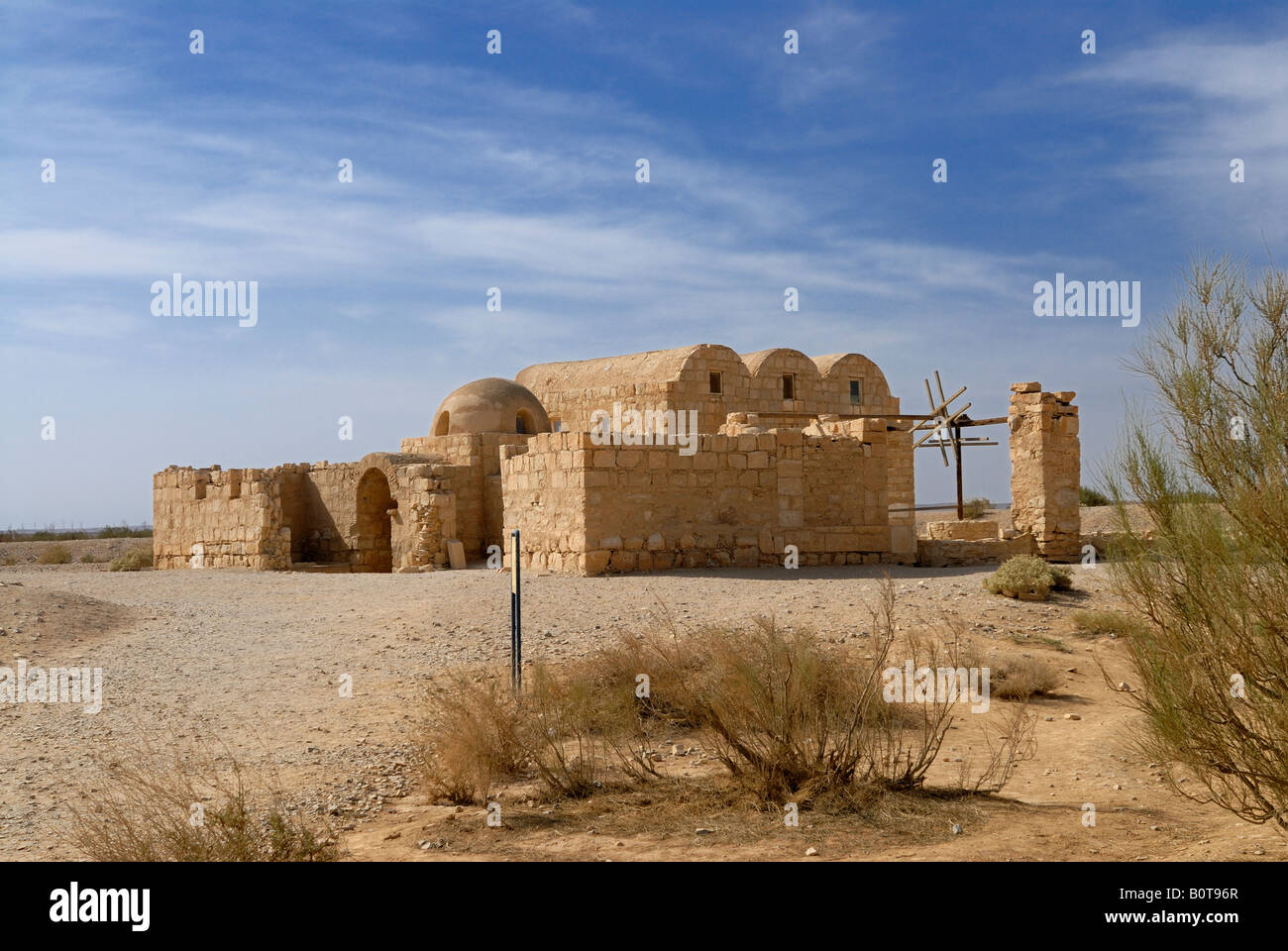 desert castle Qasr Amra Umayyad Arab hunting lodge Jordan Arabia Stock ...